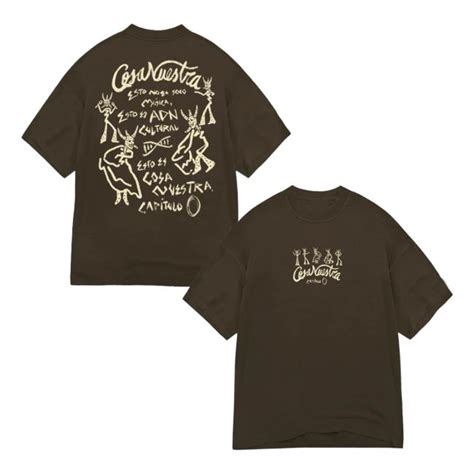 Rauw Alejandro Store Merch Adn Tee Shirt Brown Newest Fashion Trends