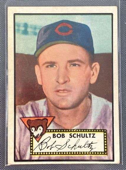 1952 Topps Bob Schultz 401 Set Break Matthew Bullock Auctioneers