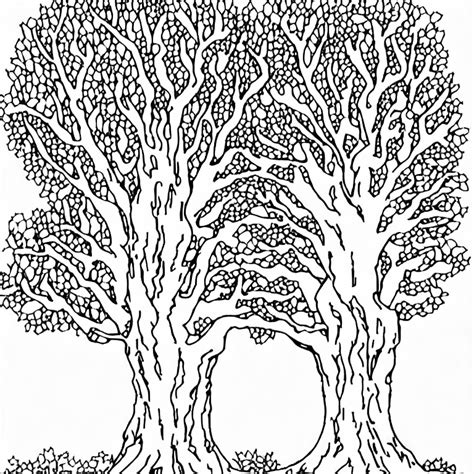 Trees Coloring Page Color Anything