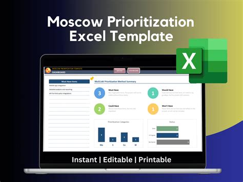 Moscow Prioritization Excel Template Decision Making Tool Etsy
