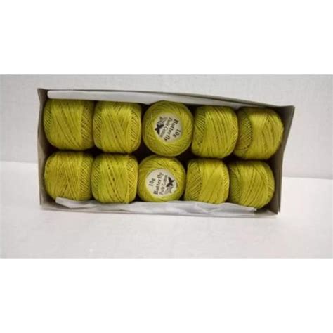 Pack Of 10 Single Color Stranded Cotton Embroidery Dhaga Green