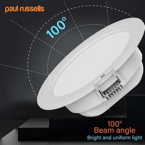 6w Led Round Ceiling Downlights 550 Lumens 6500k Day Light Non Dim Paul Russells