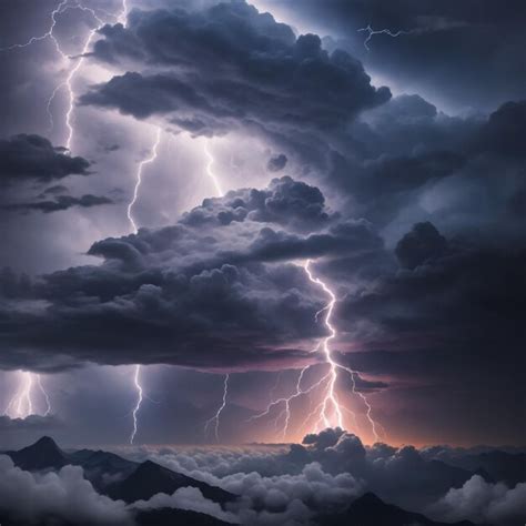 Premium Ai Image Lightning That Came To The Islands Of Asia With The Typhoon