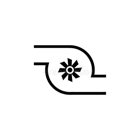 Engine Turbo Icon Logo Vector Design Template Stock Vector