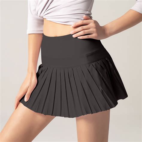 Womens Pleated Tennis Skirt With Shortswomen Summer Short Skirt Tennis