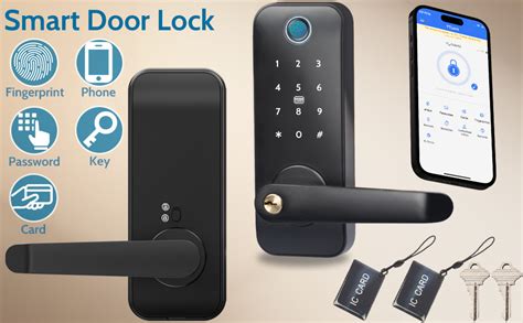 Fingerprint Smart Door Lock With Handle Keyless Entry Deadbolt Lock