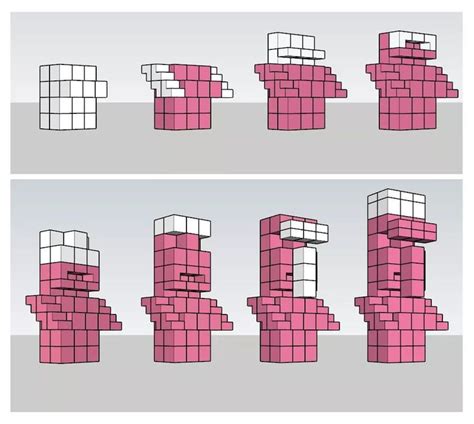 Steps For A Villager Statue Minecraft Ideeën Minecraft Gebouwen