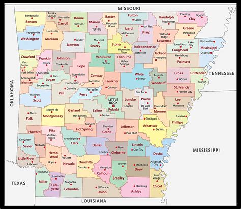 Map Of Arkansas Counties And Towns