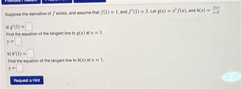 Solved Suppose The Derivative Of F Exists And Assume That