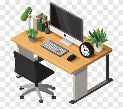 모니터가 있는 미니멀한 사무실 책상 업무용 책상 미니멀리스트 작업 공간 컴퓨터 스테이션 Png 일러스트 및 이미지 에 대한 무료 다운로드 Pngtree