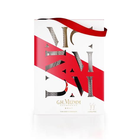 Gh Mumm Grand Cordon 750ml Champagne T Pack Two Champagne