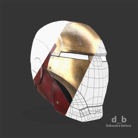 Debendra Behera On Linkedin Iron Man Helmet 3d Modelling And Texturing Uv