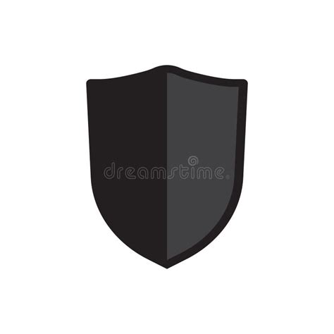 Dark Shield Icon Black Protection Symbol Security Defense Vector
