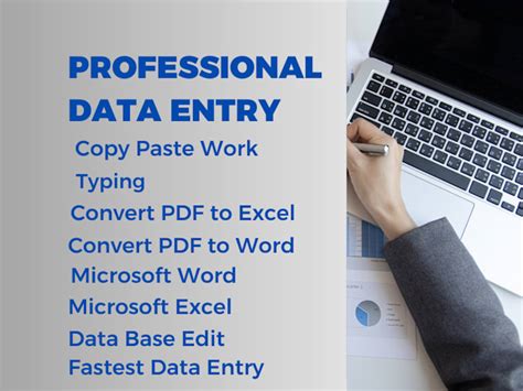 do professional data entry typing copy paste and converting pdf job by