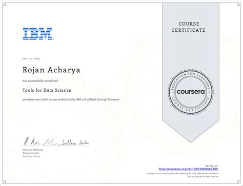 Completed Tools For Data Science Course Rojan Acharya Posted On