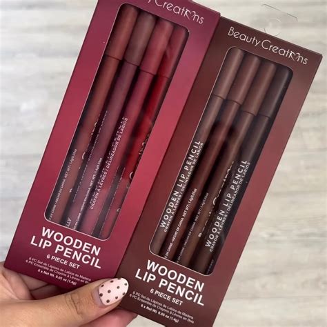 Beauty Creations Wooden Lip Pencil 6 Pc Set Issey K Makeup