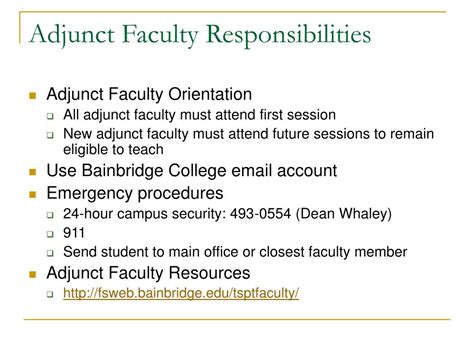 Ppt Adjunct Faculty Orientation Powerpoint Presentation Free