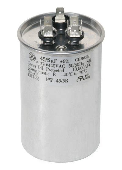Cap050450440rt 45 5 Uf Mfd 440 Volt Capacitor Goodman Amana Maytag