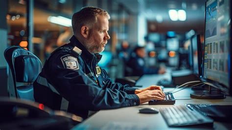 Portrait Of A Security Worker Security Worker At The Work Security