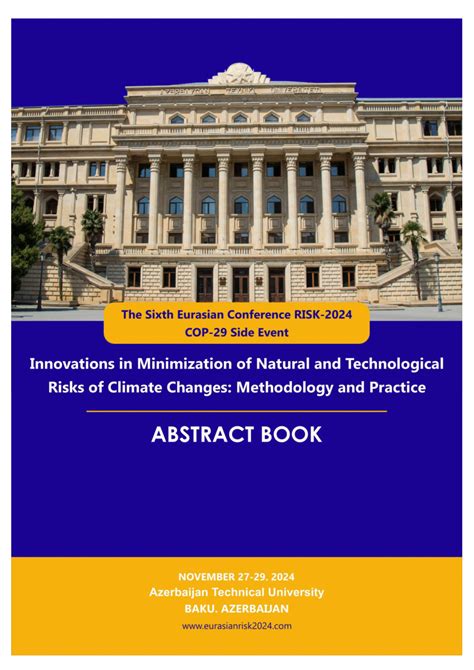 Pdf Cop 29 Side Event The Sixth Eurasian Conference Risk 2024