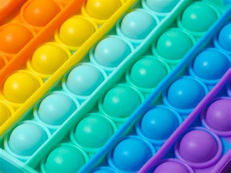 Premium Photo Popit Extreme Closeup Popular Silicone Colorful