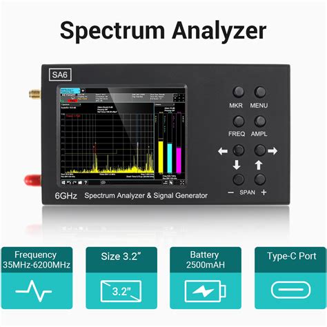 Upgraded 6g Portable Spectrum Analyzer Wifi Cdma Laboratory 35 6200m Wireless Signal Meter 32