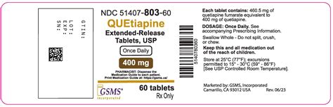 Dailymed Quetiapine Extended Release Quetiapine Tablet Film Coated