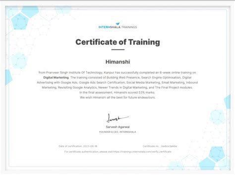 Himanshi On Linkedin I Have Successfully Completed The Digital