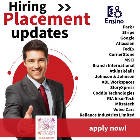 Hiring Hiringnow Hiringalert Ensinocertified Careerboost Placementopportunities