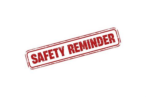 Premium Vector Safety Reminder Quare Grunge Stamp