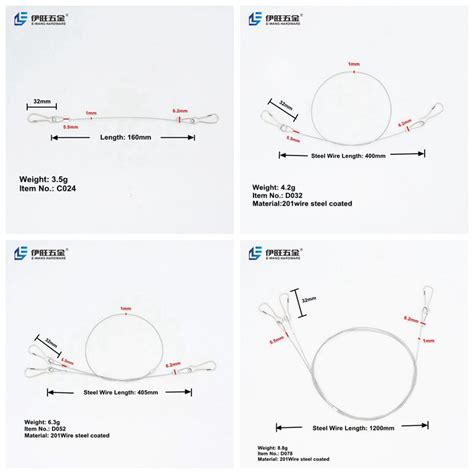 Supply Safety Cable Wire Double Hook Wholesale Factory Foshan Yiwang