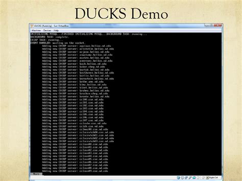ducks distributed user mode chirp knowledgeable server ppt download