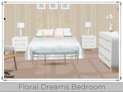 Sims 4 Floral Dreams Bedroom By Chicklet Best Sims Mods