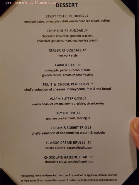 Menu At Old Brea Chop House Pub And Bar Brea