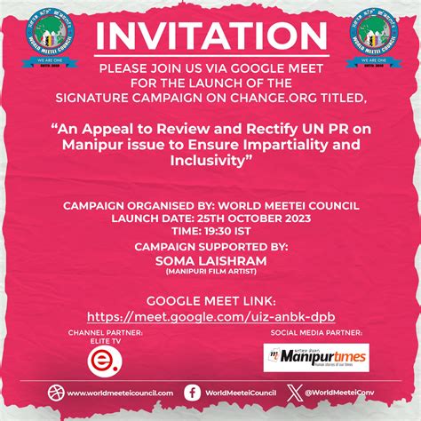 An Appeal To Review And Rectify Pr On Manipur Issue