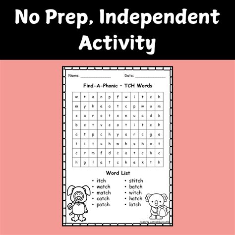 Trigraph And Quadgraph Find A Words Independent Phonics Activity
