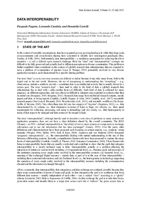 Pdf Data Interoperability