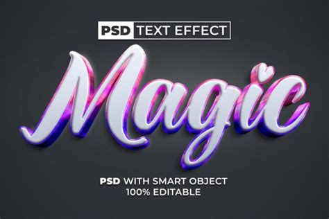 Magic Text Effect Colorful Style Graphic By Mockmenot · Creative Fabrica