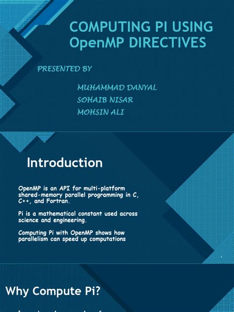Computing Pi Using Openmp Directives Pdf Pi Mathematics