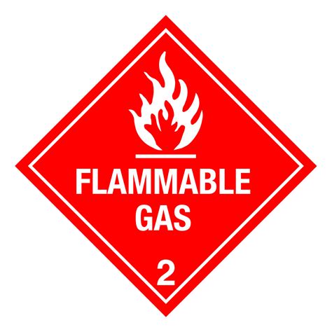 Class 2 Hazardous Hazmat Material Label Iata Transportation Flammable