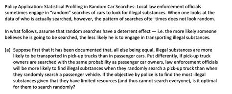 Solved Policy Application Statistical Profiling In Random