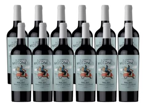 Vino El Gordo En Motoneta Malbec Caja 12x750ml Envío Gratis