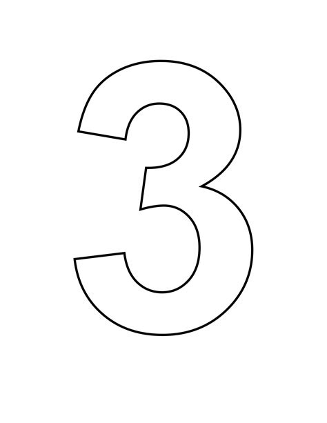 Number Templates To Print 3 Inches Tall