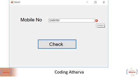 36 Validation Using Error Provider In Vbnet ~ Coding Atharva