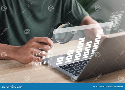 Analyzing Sales Data Graph Growth On Strategy Stock Image Image Of