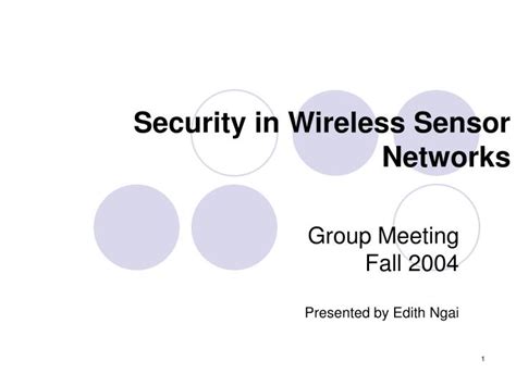 ppt security in wireless sensor networks powerpoint presentation