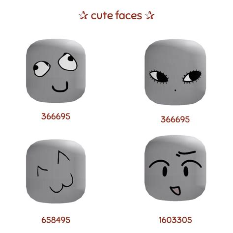Cute Roblox Faces