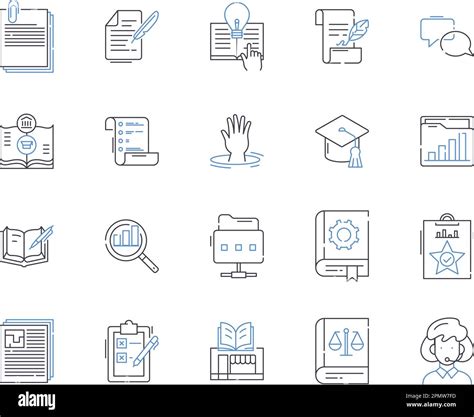 Distance Learning Outline Icons Collection Distance Learning Online