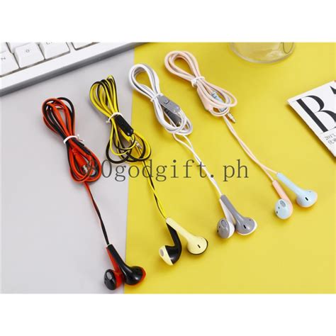 Popular New Earset Two Color Macaron Wired Earphones In Ear Headset