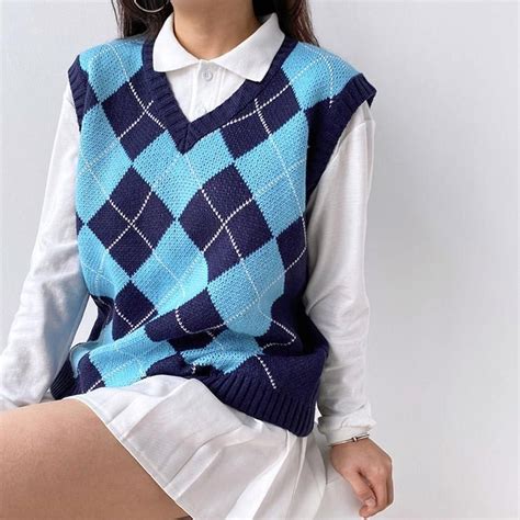 Navy Blue Argyle Vest Argyle Vest Argyle Sweater Vest Sweater Vest